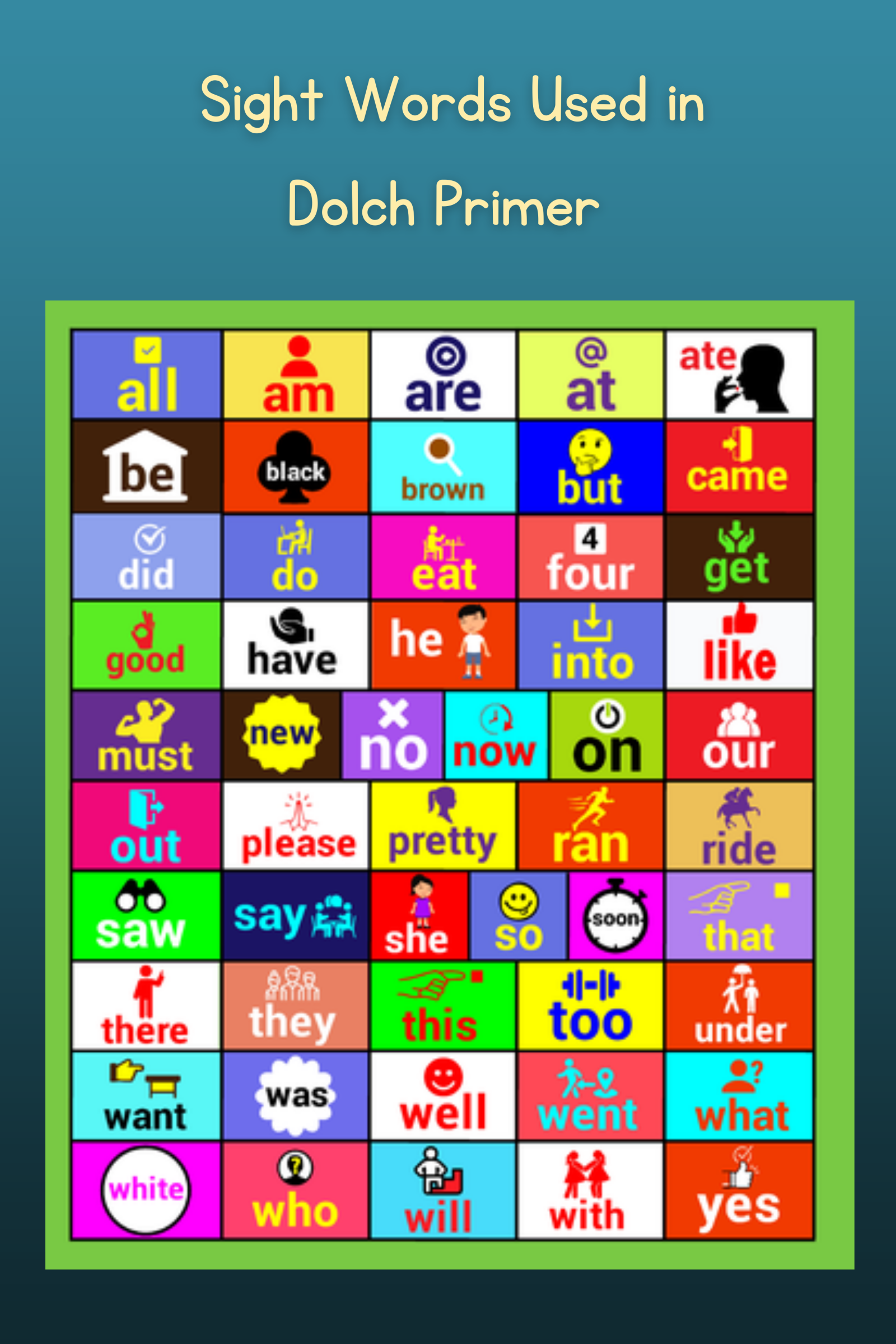 Dolch PRIMER – Sight Words Flash Cards - Frazzels